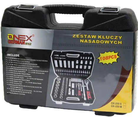 Set Of Tools 1/2" & 1/4" 108 Pcs