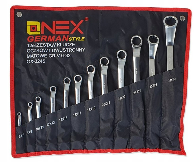 Set Of Curved Wrenches 12 Pcs, 6-32 Mm