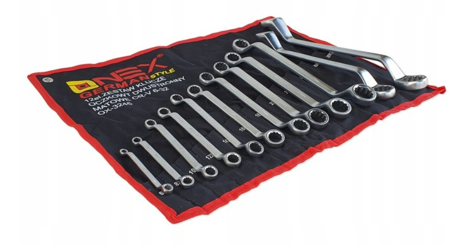 Set Of Curved Wrenches 12 Pcs, 6-32 Mm