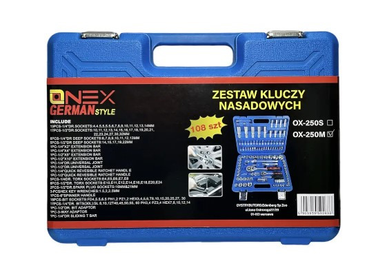 Set Of Tools 1/2" & 1/4" 108 Pcs